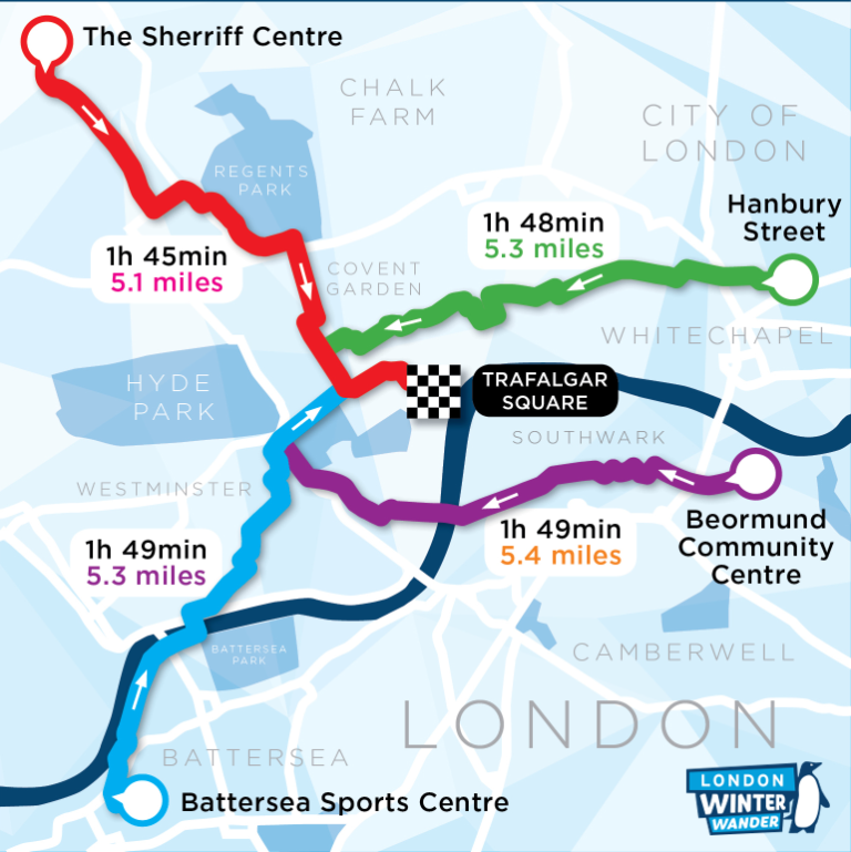 Route Overviews - Westminster Women Winter Weekends